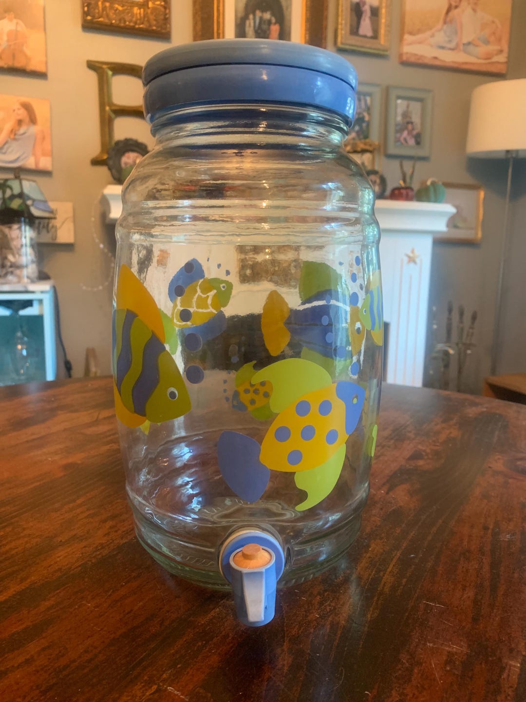 Vintage Sea Themed Sun Tea Jar/gallon Glass Jar | Jug | Beverage ...