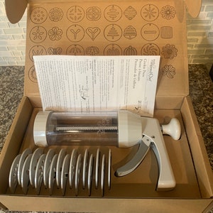 The Pampered Chef Cookie Press #1525 - 16 Discs - in Original Box - Complete! - Etsy