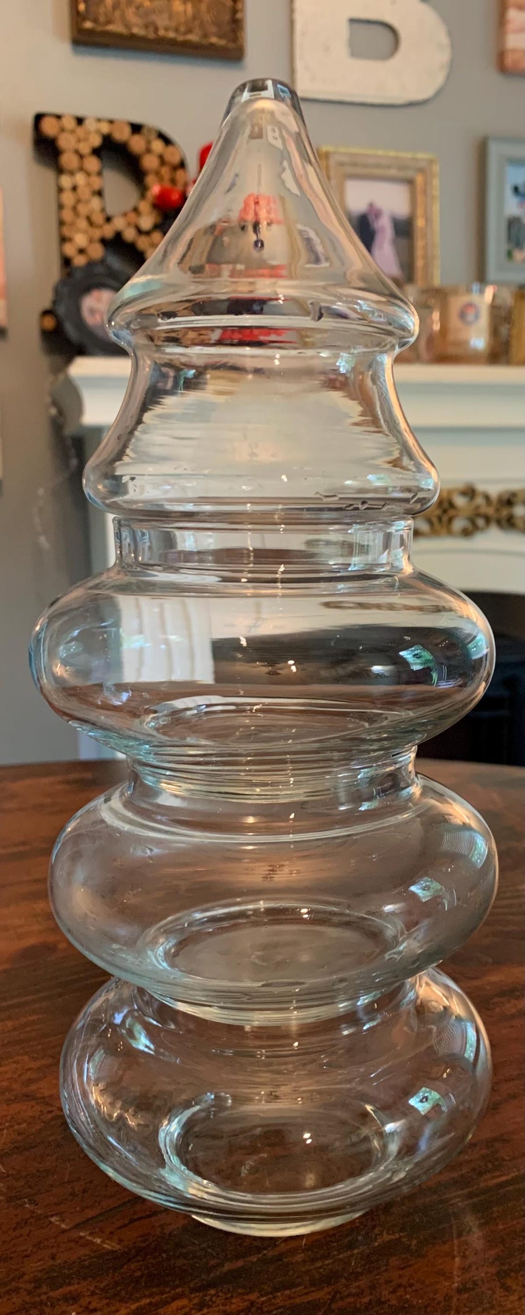 Glass Stackable Christmas Tree Apothecary Jar | Four Pieces | Storage ...
