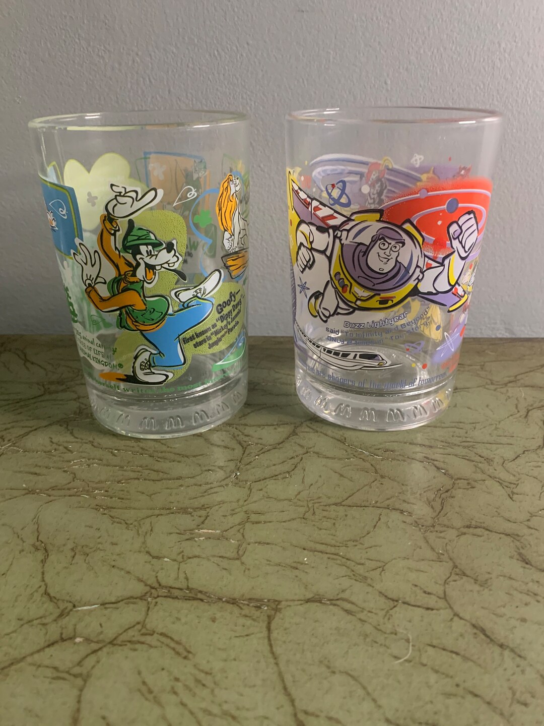 Vintage Set of 2 Disney Glasses 100 Years of Magic Mcdonalds Glasses ...