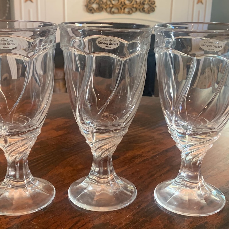 Noritake Swirl Goblets - Etsy
