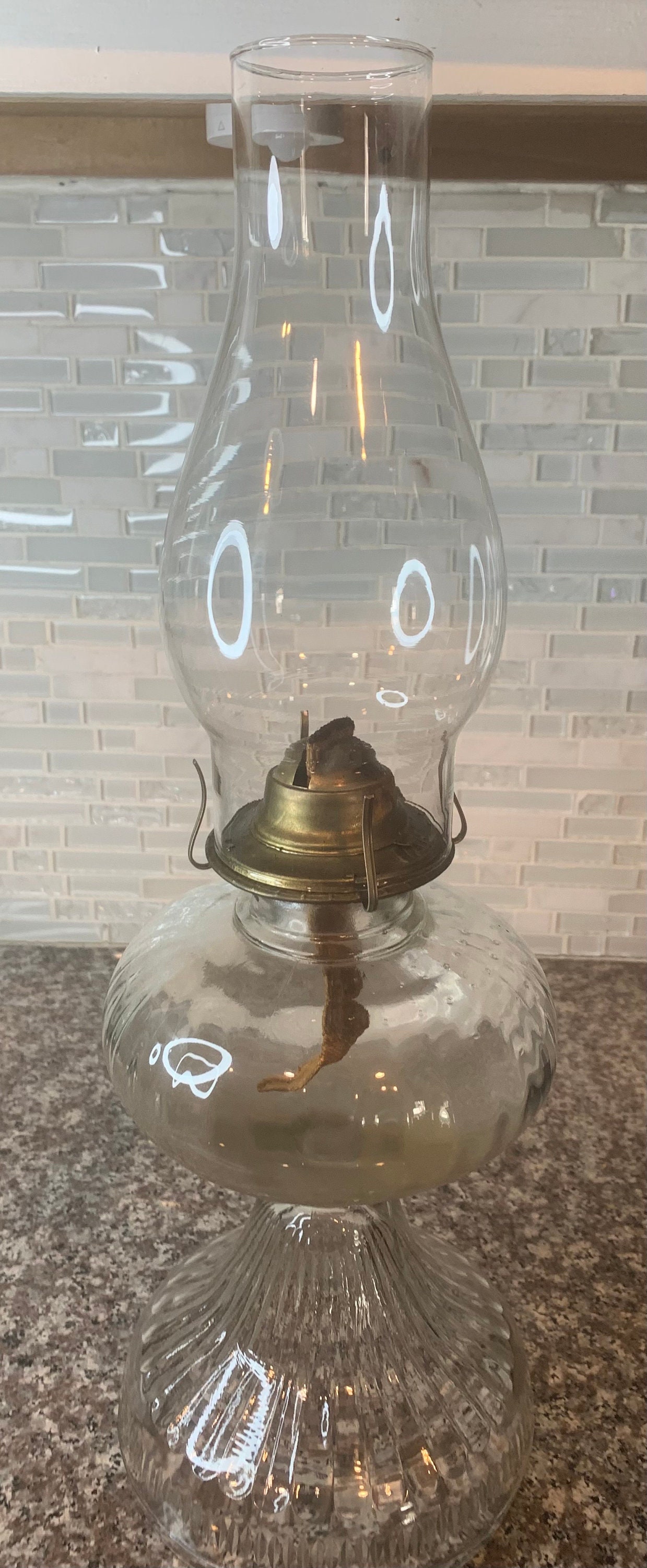 Vintage 1940s P&A Risdon Mfg Co. Danbury CT Clear Glass Kerosene/oil ...