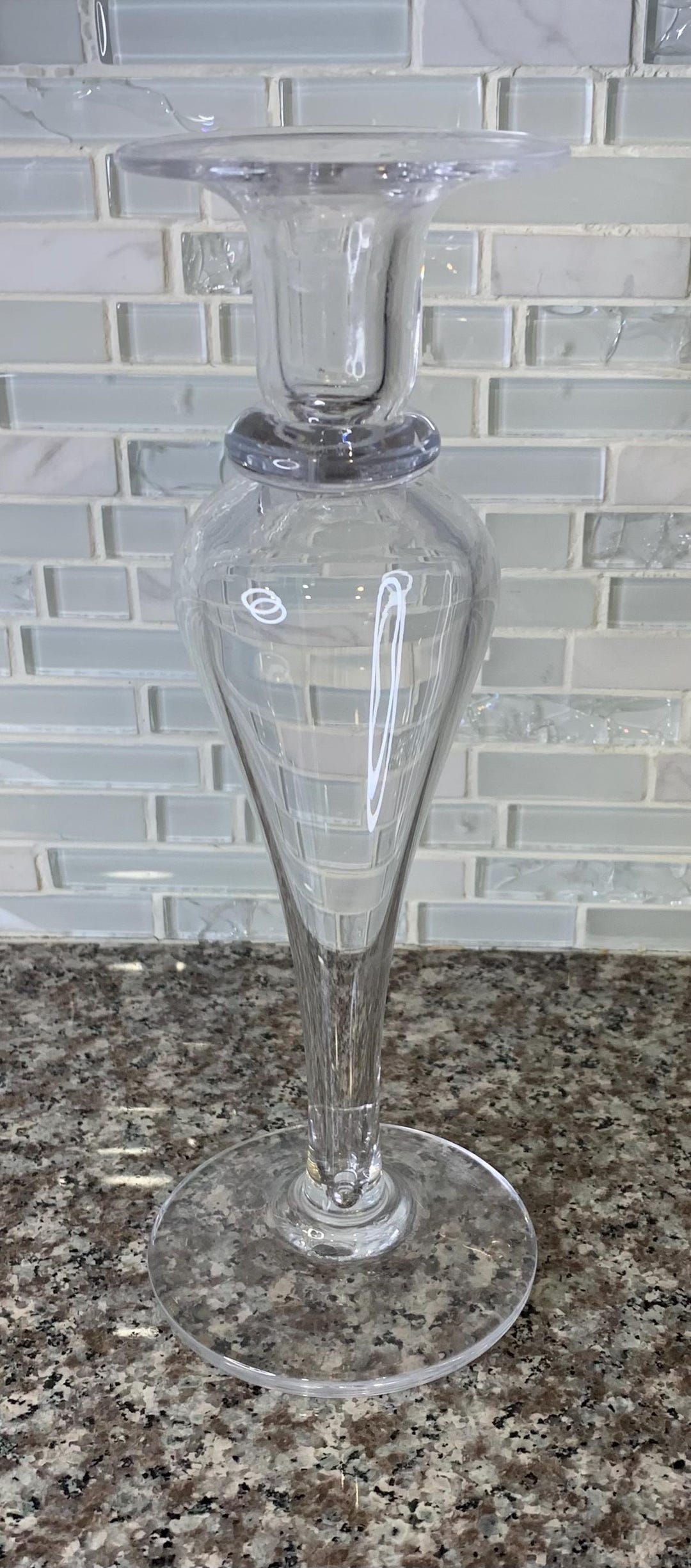 Vintage Simon Pearce Hand Blown Glass Candle Stick Holders | Norwich ...