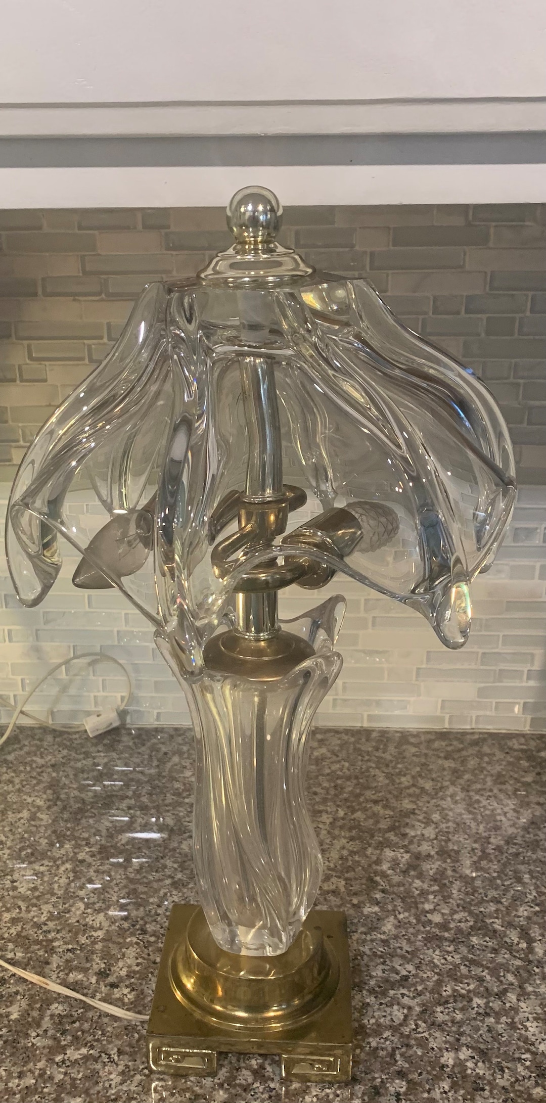 Vintage Cofrac Art Verrier Crystal French Table Lamp - Etsy