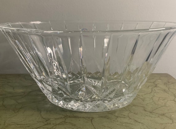 Vintage murfield by St. George Crystal 11 Inch Oval Bowl - Etsy
