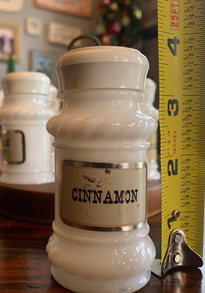 Vintage Mid Century Modern Spice Rack With 5 Milk Glass Spice - Etsy