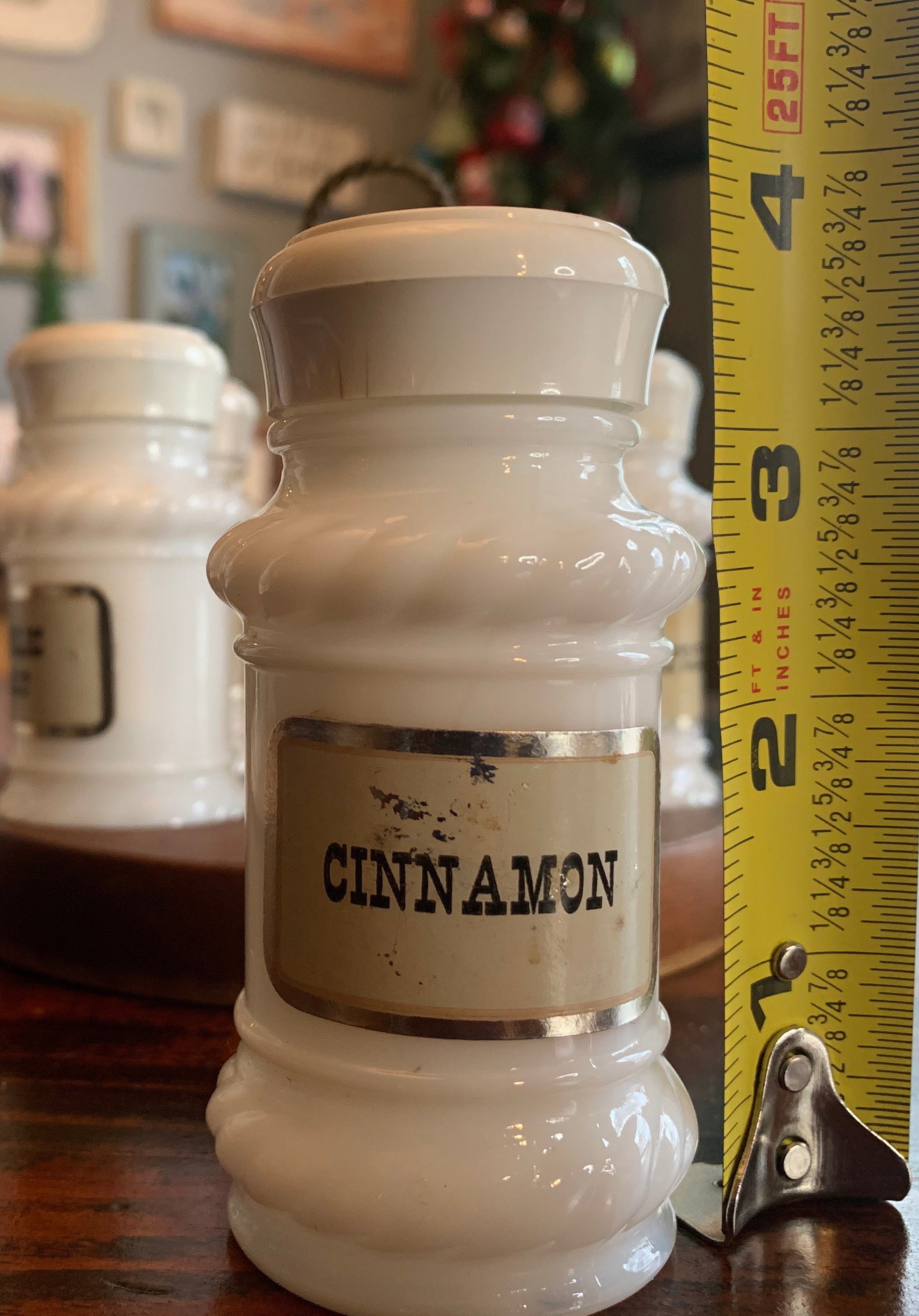 Vintage Mid Century Modern Spice Rack With 5 Milk Glass Spice - Etsy