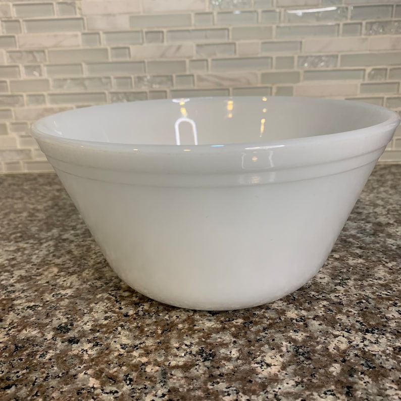 Antique Federal Milk Glass Mixing Bowl White - Etsy
