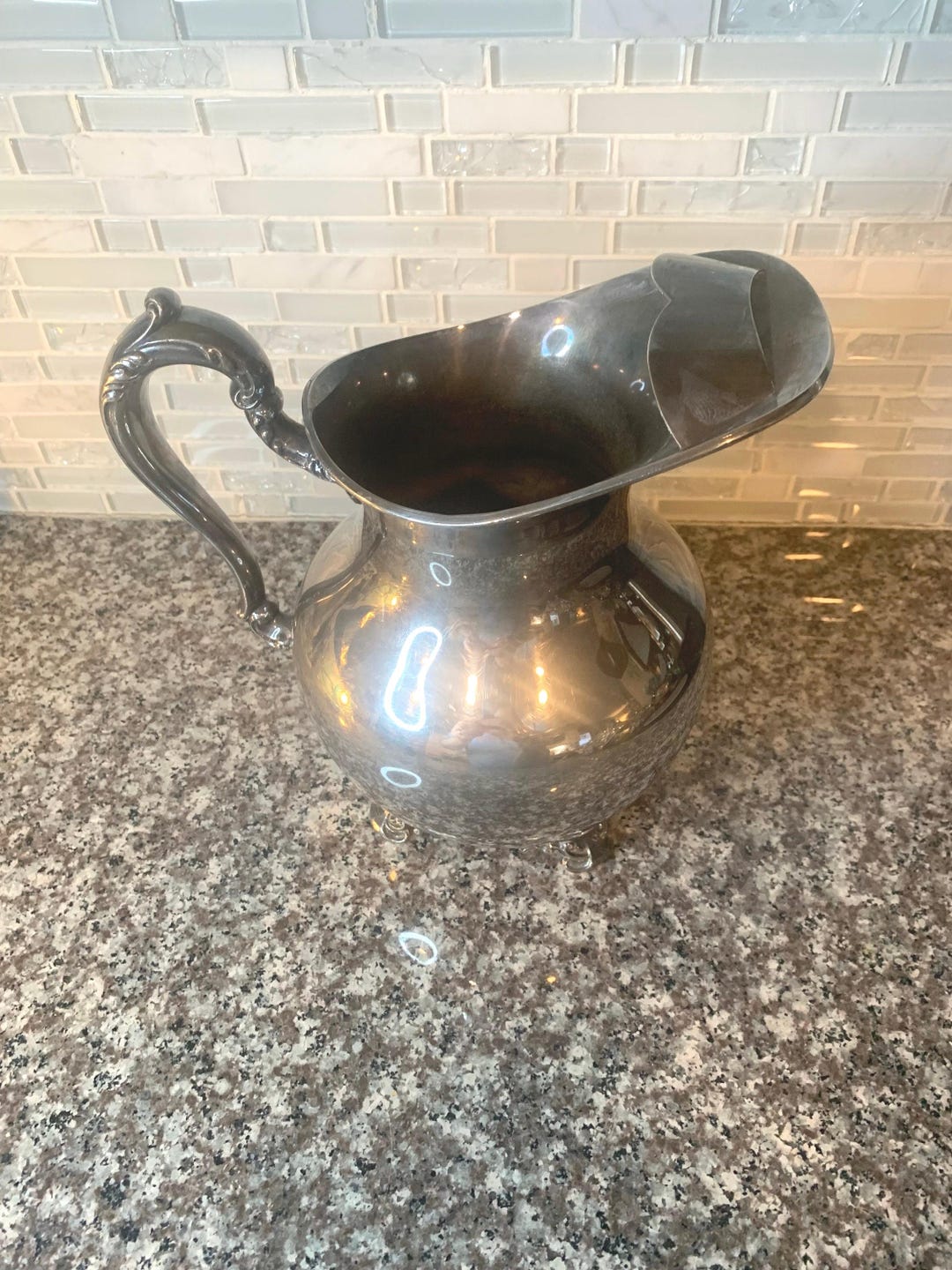 Vintage Mid-century Poole Old English Silverplated Water Pitcher | 5008 ...