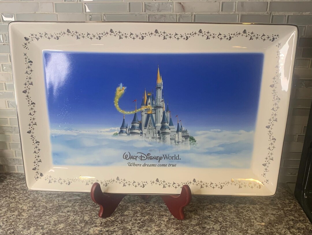 New Disney Souvenir Platter "where Dreams Come True" | Porcelain ...