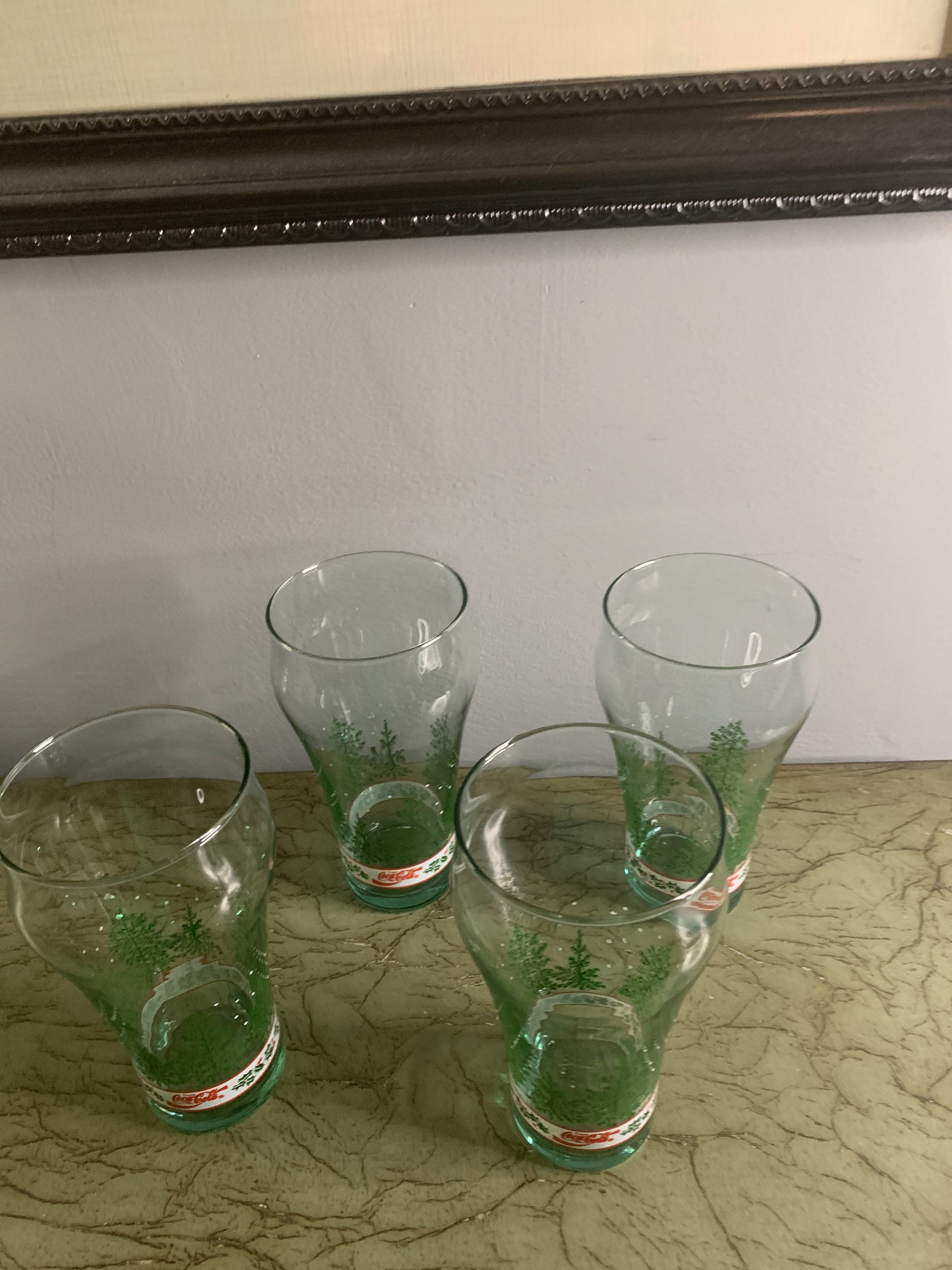 Vintage Set of 4 Libby Coca-cola Winter Holiday Drinking - Etsy