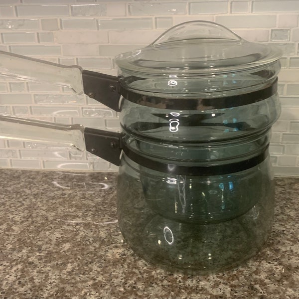 Pyrex Glass Double Boiler Etsy