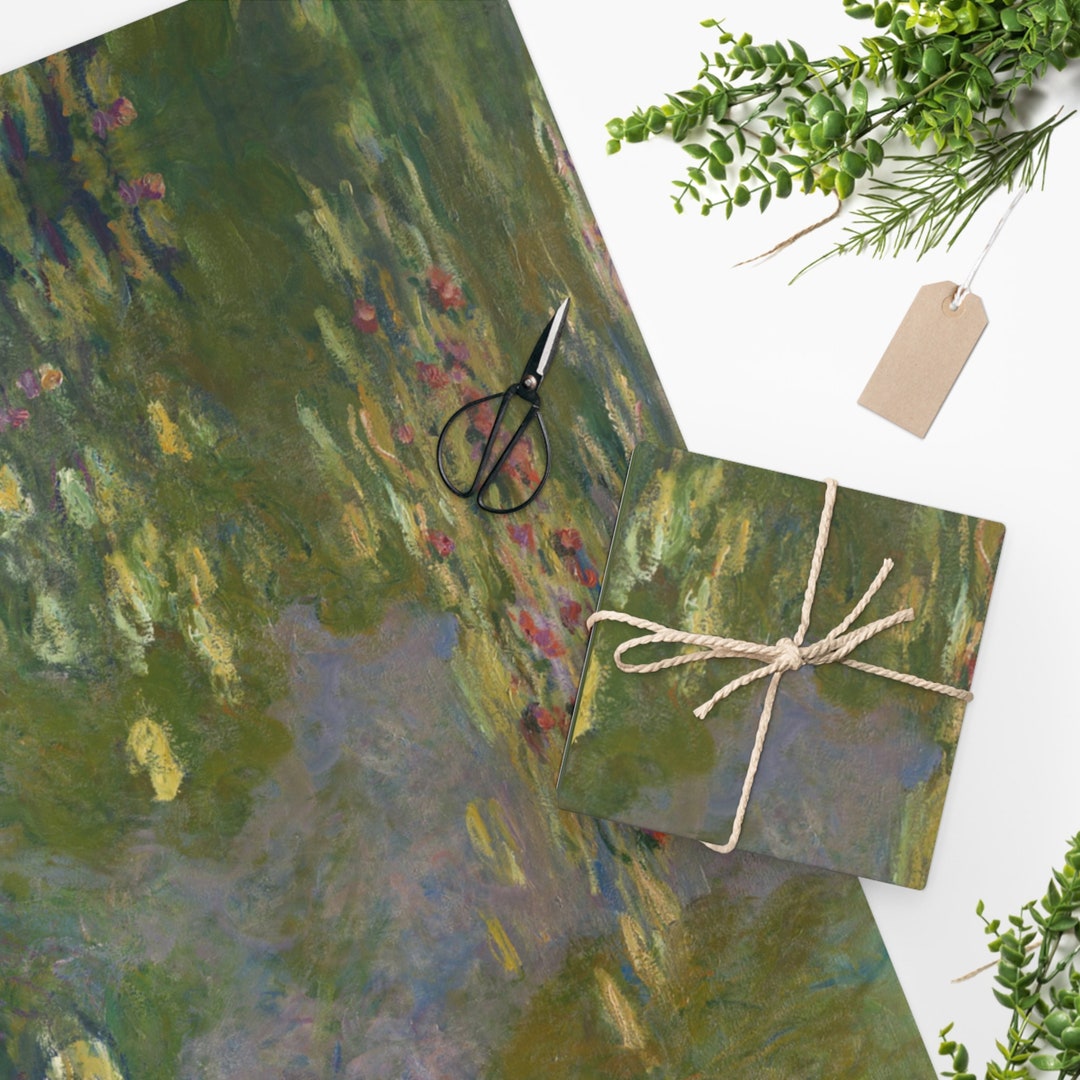 Claude Monet Water Lilies Wrapping Paper Impressionist Oil Painting ...