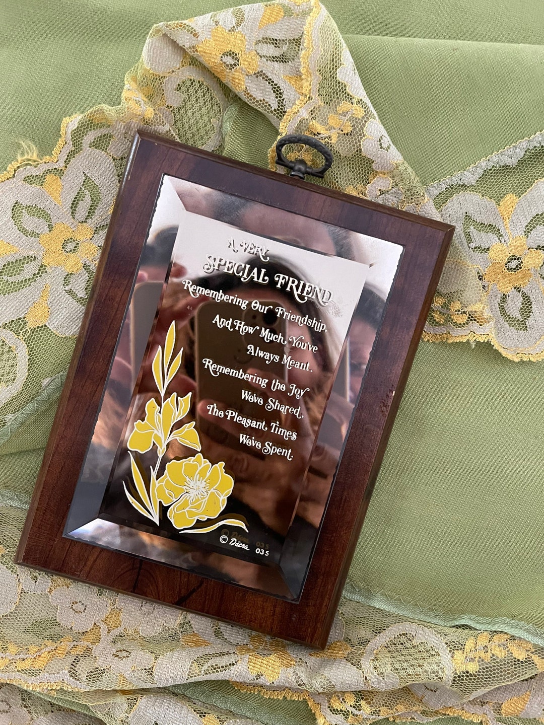 Vintage Friendship Inspirational Quote Mirrored Wooden Framed - Etsy