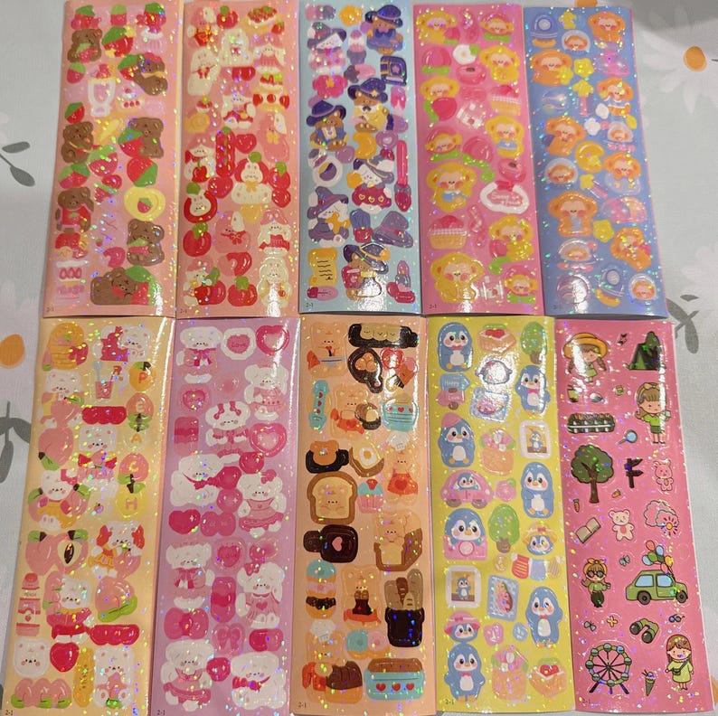 Cute Sticker Sheet｜diy Decoration Sticker｜scrapingbook Sticker - Etsy
