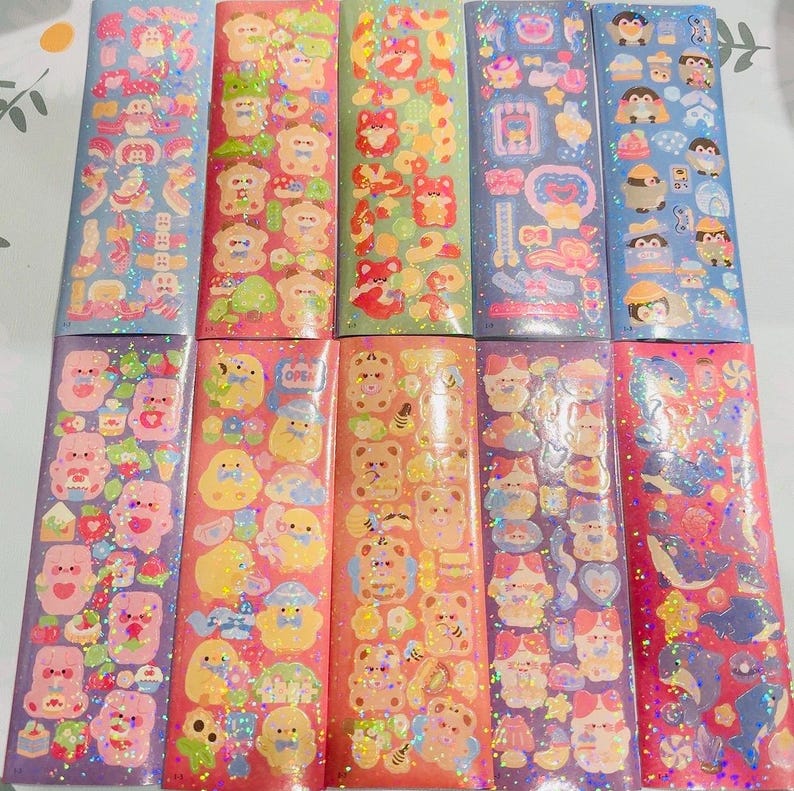 Cute Sticker Sheet｜diy Decoration Sticker｜scrapingbook Sticker - Etsy