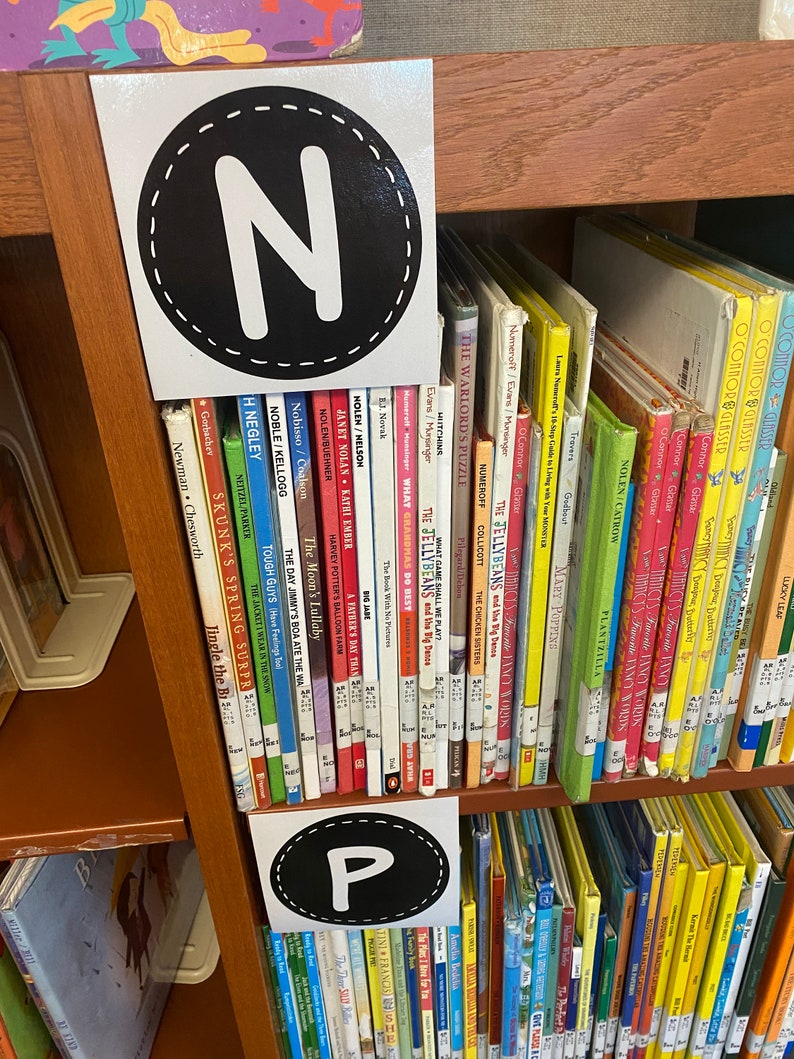 A-Z Library Shelf Labels - Etsy