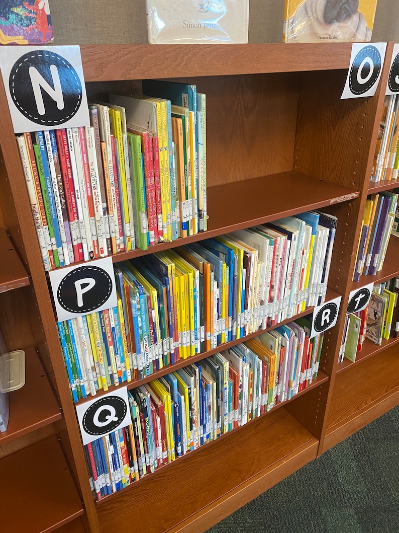 A-Z Library Shelf Labels - Etsy