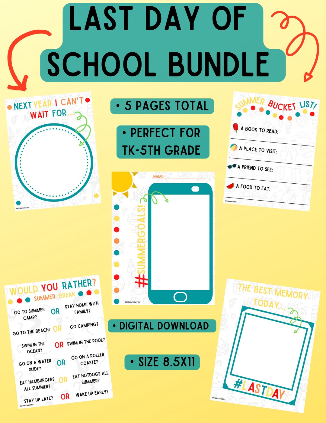 Last Day of School Bundle - Etsy