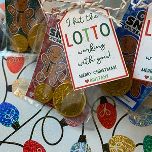 Christmas Gift Tags - I Hit the Lotto Working With You - Etsy