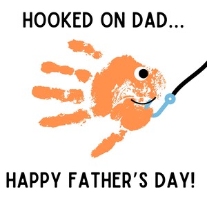 Father’s Day “hooked on Dad” Handprint Gift - Etsy