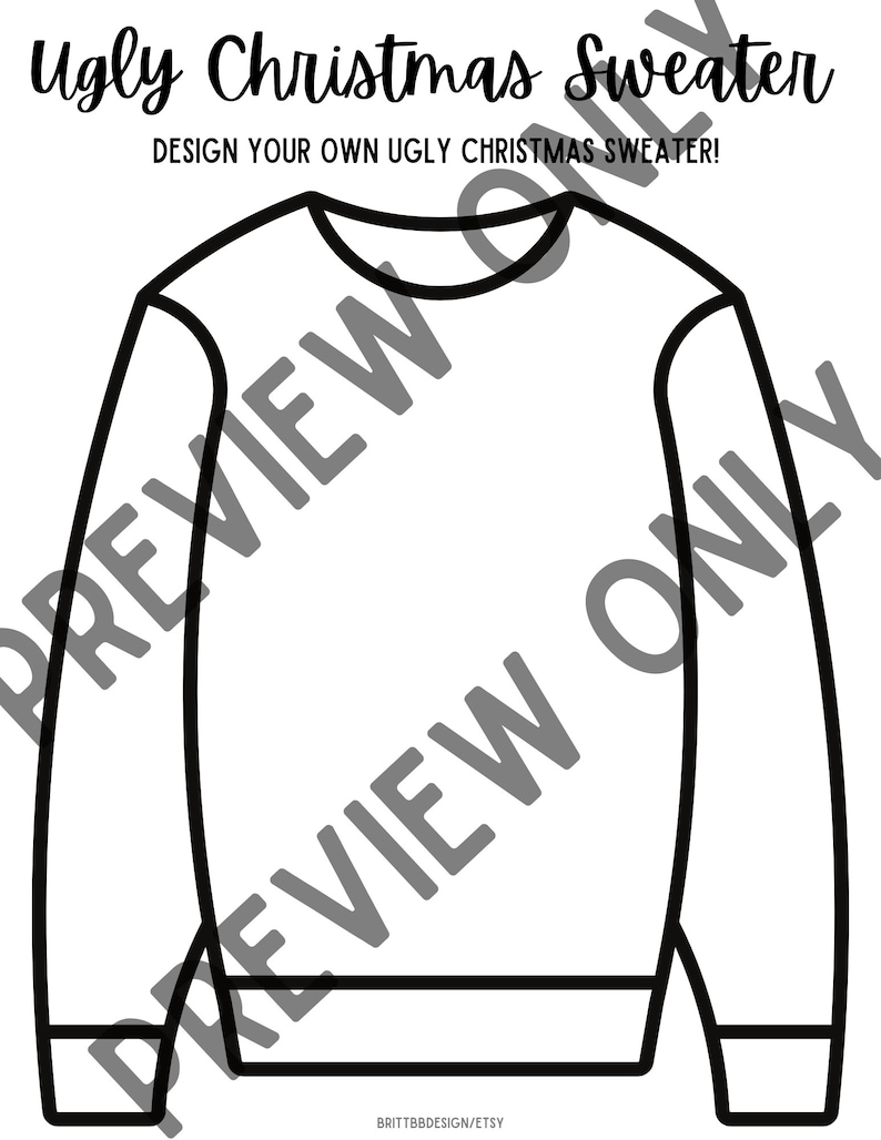 Ugly Christmas Sweater Activity - Etsy