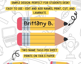 Leopard Name Tags L Editable - Etsy