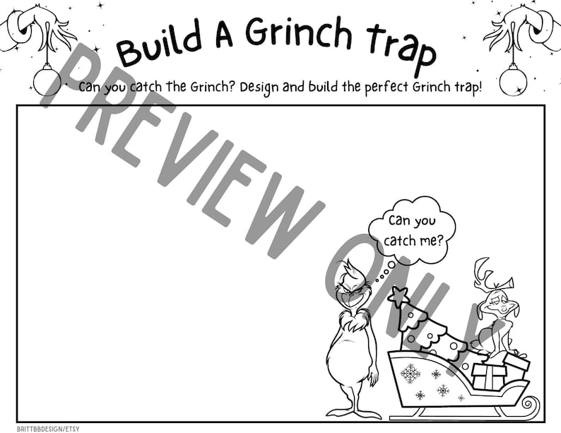 Build A Grinch Trap Activity - Etsy