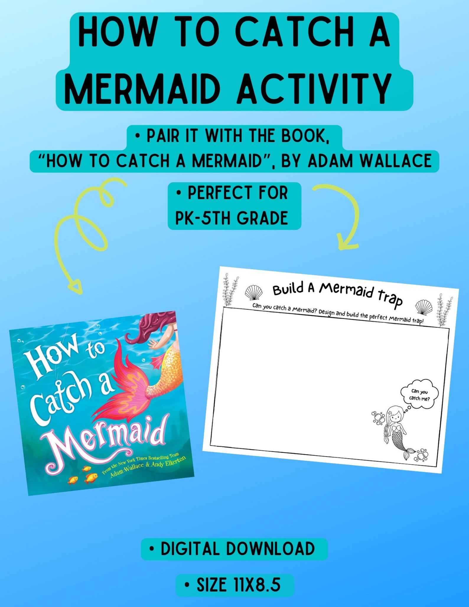 How to Catch A Mermaid Activity - Etsy