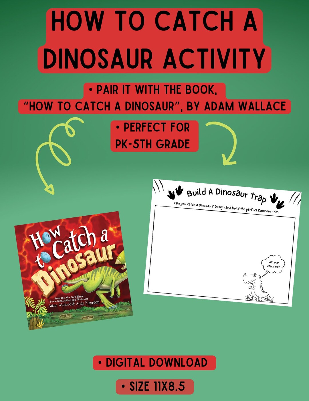 How to Catch A Dinosaur Activity - Etsy