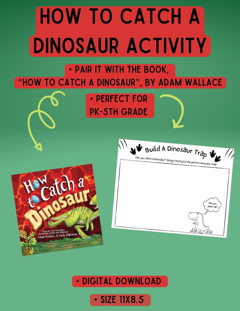 How to Catch A Dinosaur Activity - Etsy