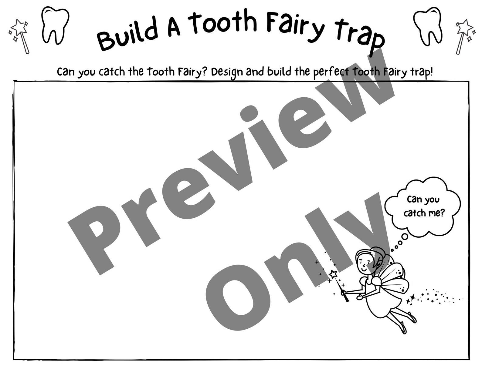 How to Catch the Tooth Fairy Activity - Etsy Canada