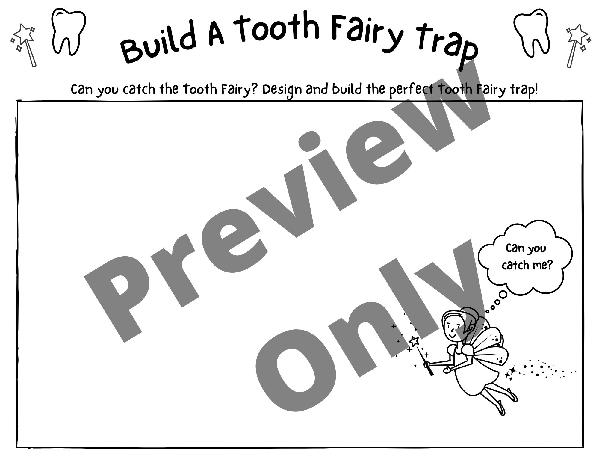 How to Catch the Tooth Fairy Activity - Etsy Canada