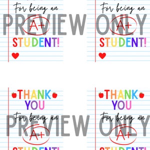 Student Thank You Gift Tags - Etsy