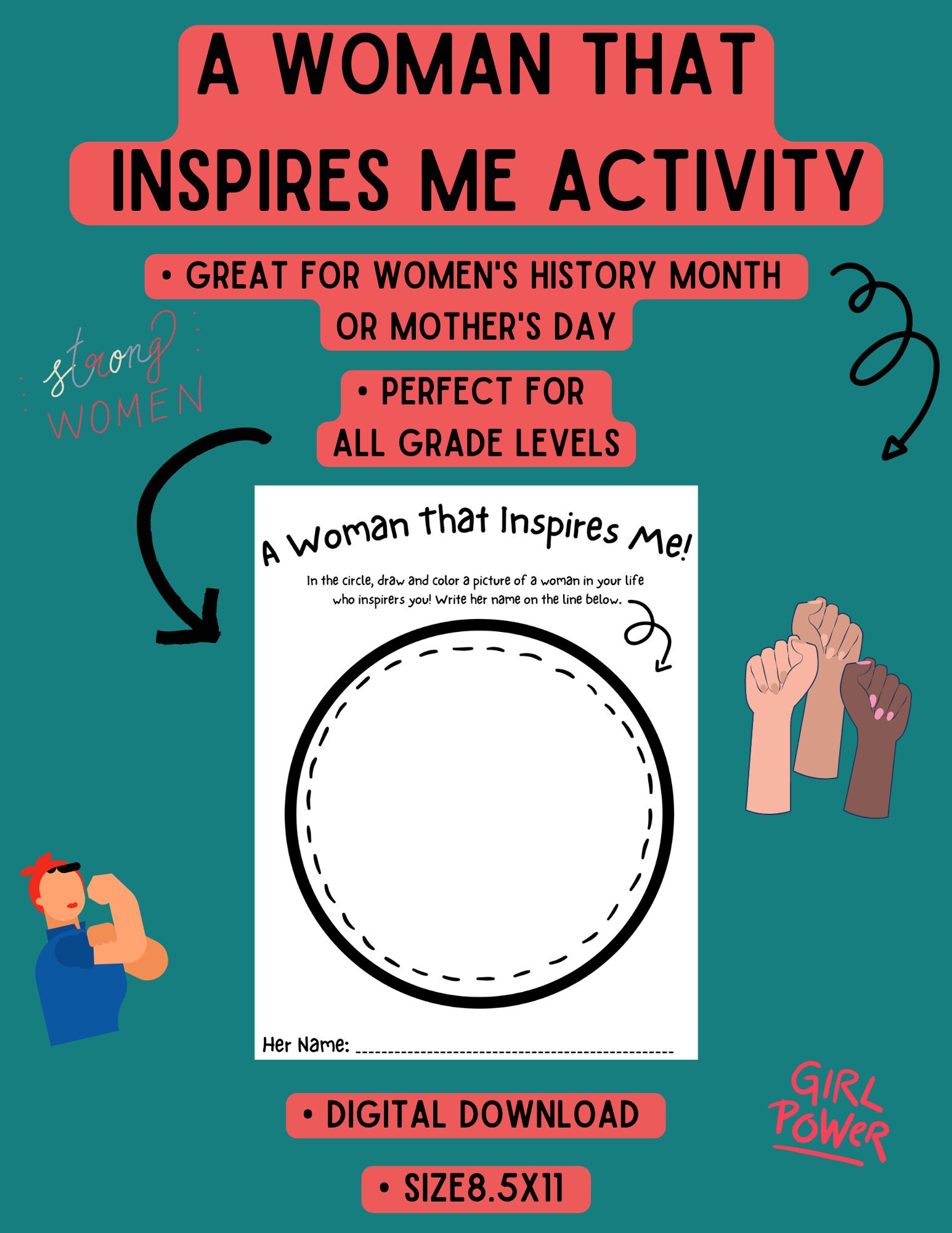 Women's History Month Worksheet - Etsy