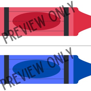 Crayon Name Tags (editable Version) - Etsy