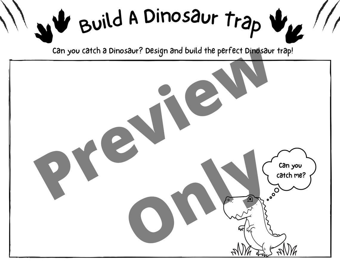 How to Catch A Dinosaur Activity - Etsy