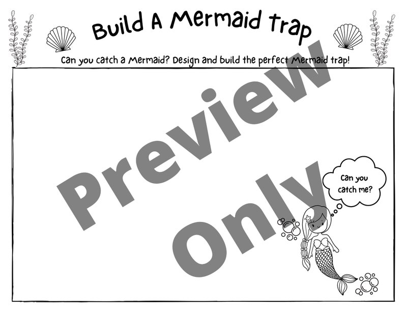 How to Catch A Mermaid Activity - Etsy