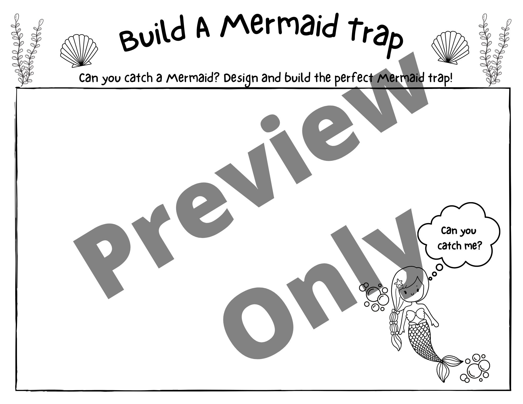 How to Catch A Mermaid Activity - Etsy