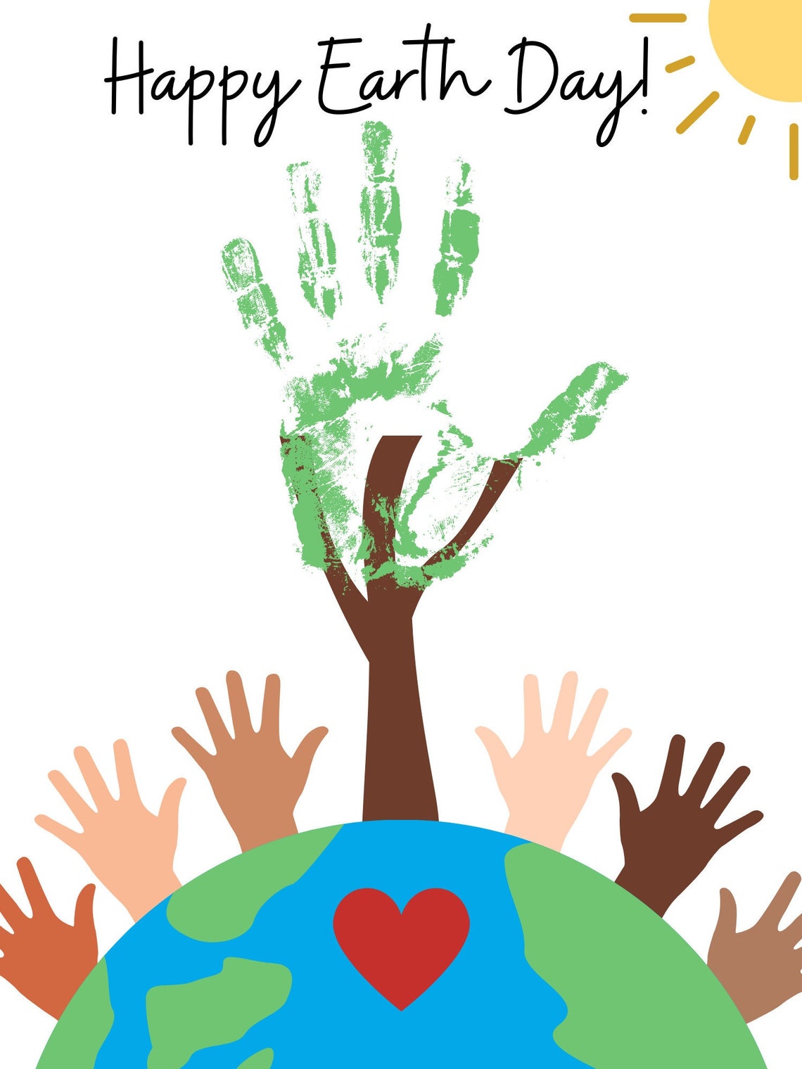 Earth Day Handprint Activity - Etsy