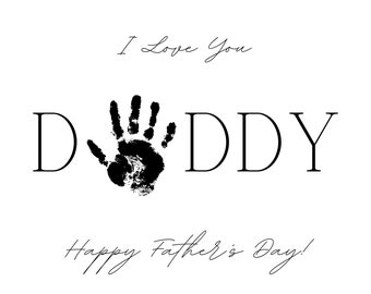 Father’s Day “I Love You Dad” Handprint Gift - Etsy