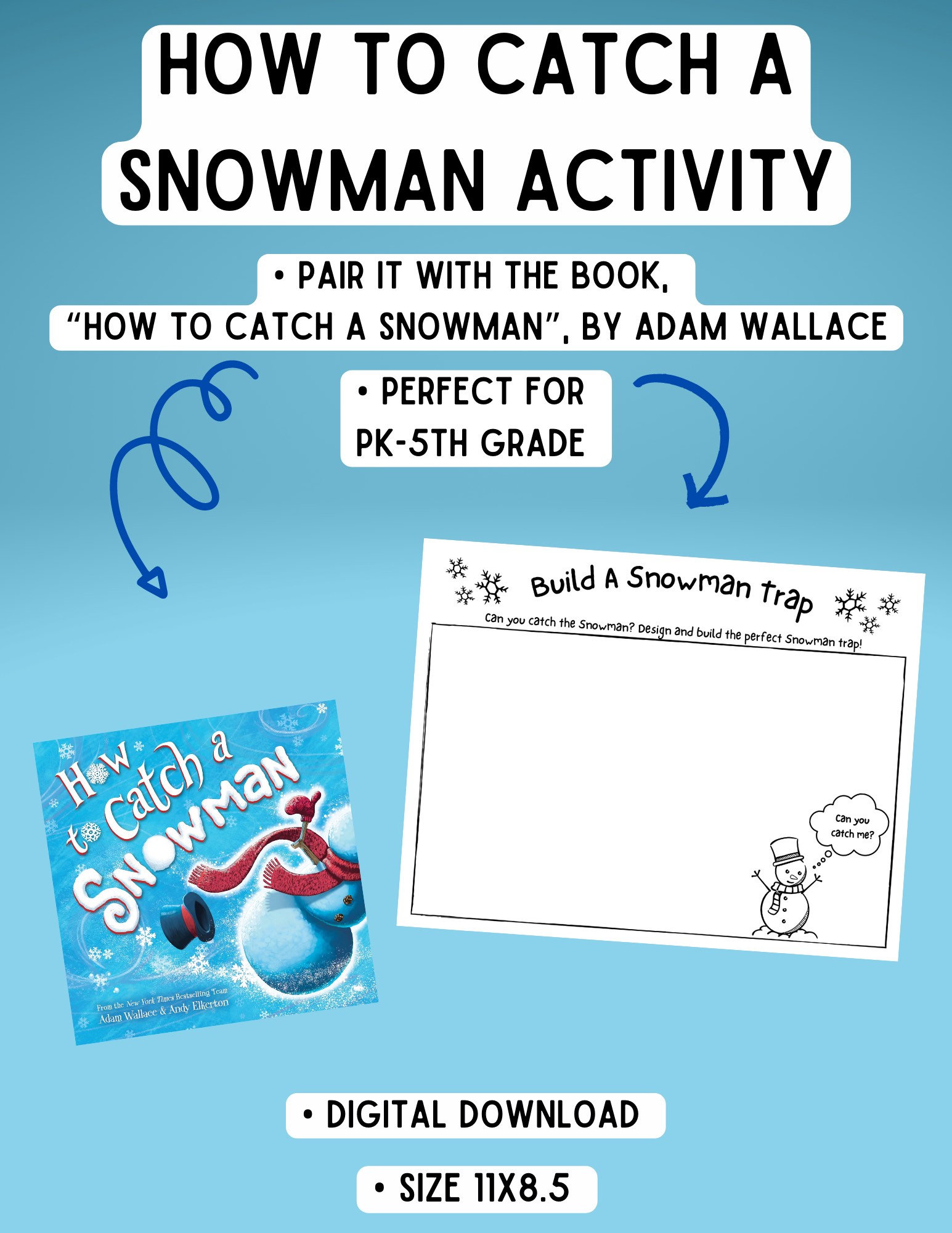How to Catch A Snowman Activity - Etsy