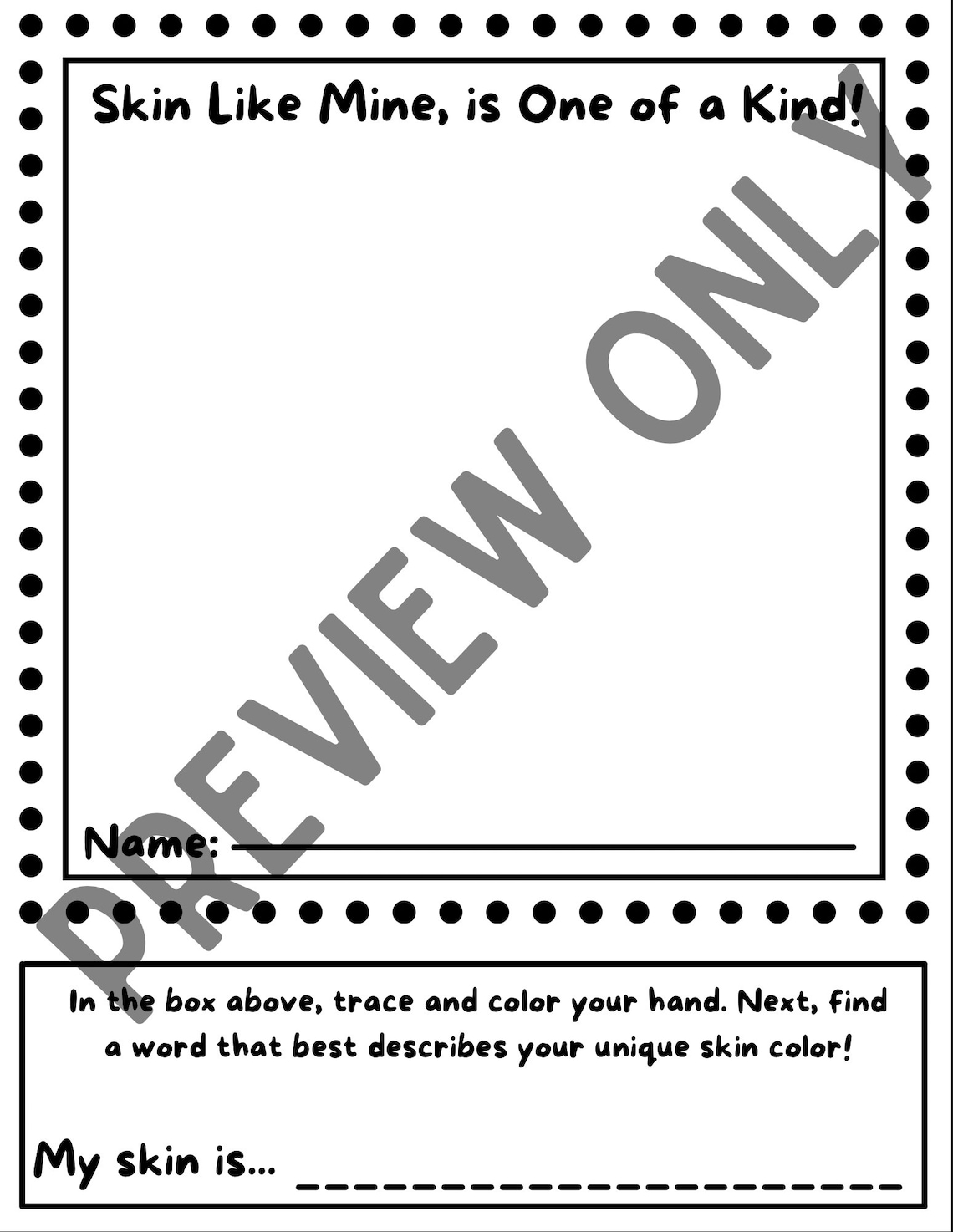 Skin Like Mine Activity - Etsy