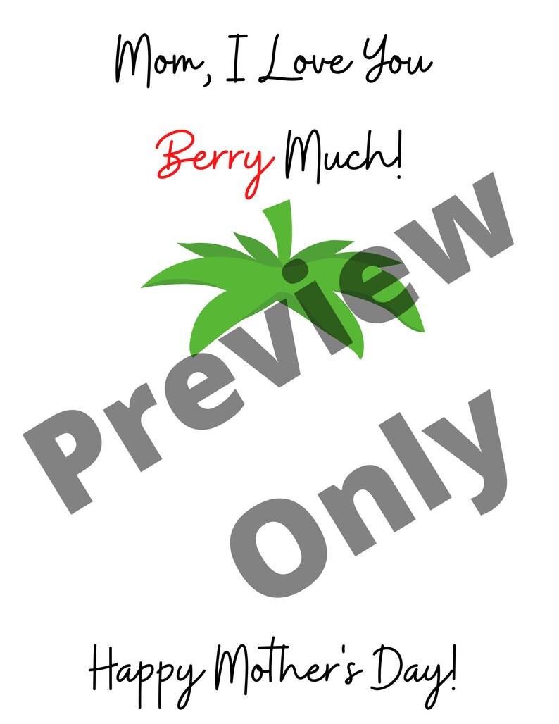 Mom, I Love You Berry Much! - Etsy