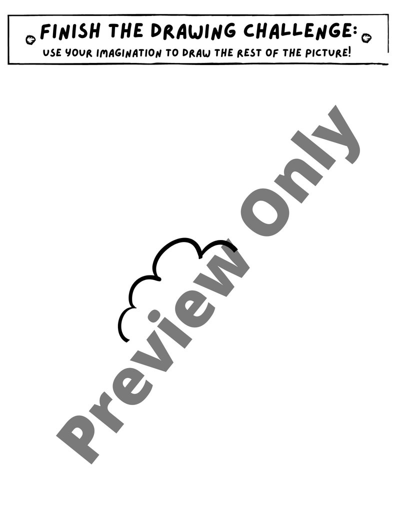 Finish the Drawing Challenge - Etsy