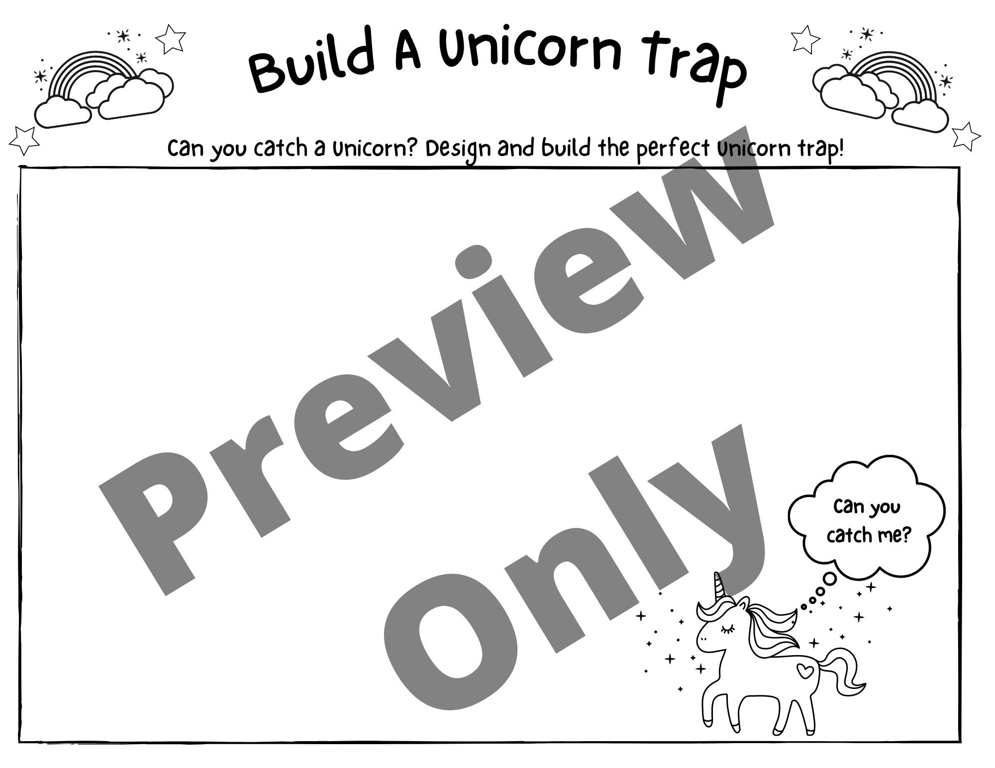 How to Catch A Unicorn Activity - Etsy