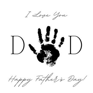 Father’s Day “I Love You Dad” Handprint Gift - Etsy