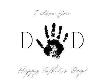 Father's Day Handprint Gift I Love You Daddy Printable - Etsy