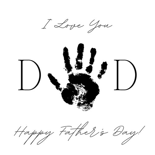 Father's Day DAD Handprint TEMPLATE Digital Download I - Etsy