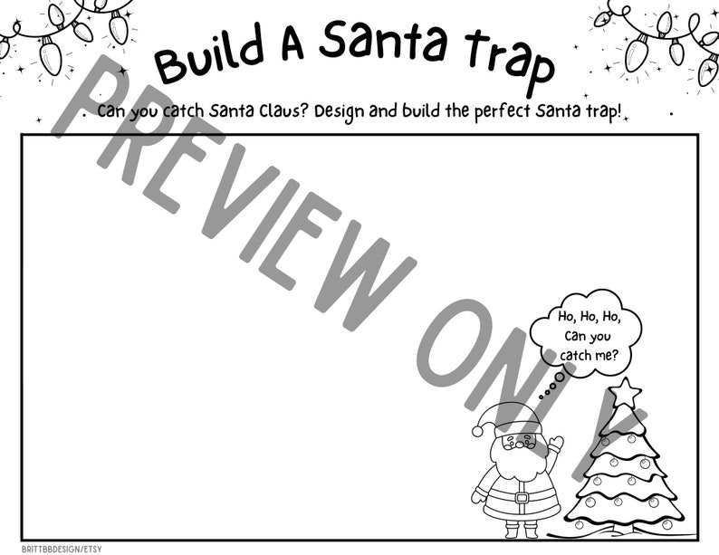 How to Catch Santa Activity - Etsy